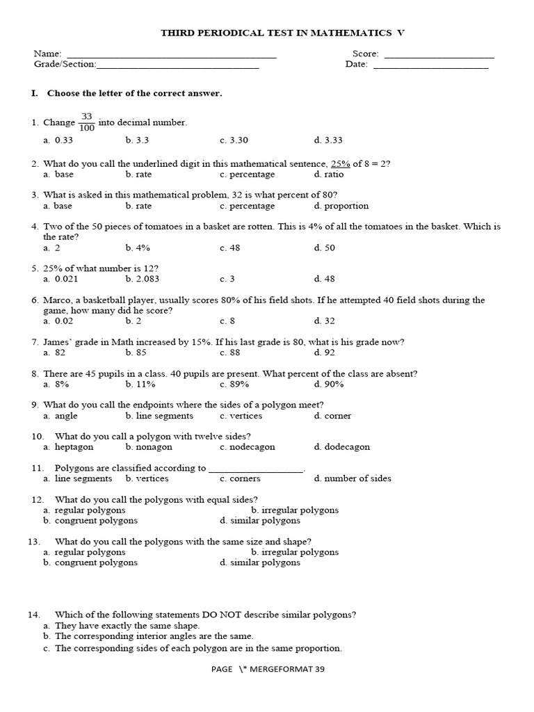 3rd Periodical Test - ALL SUBJECTS 2 | PDF
