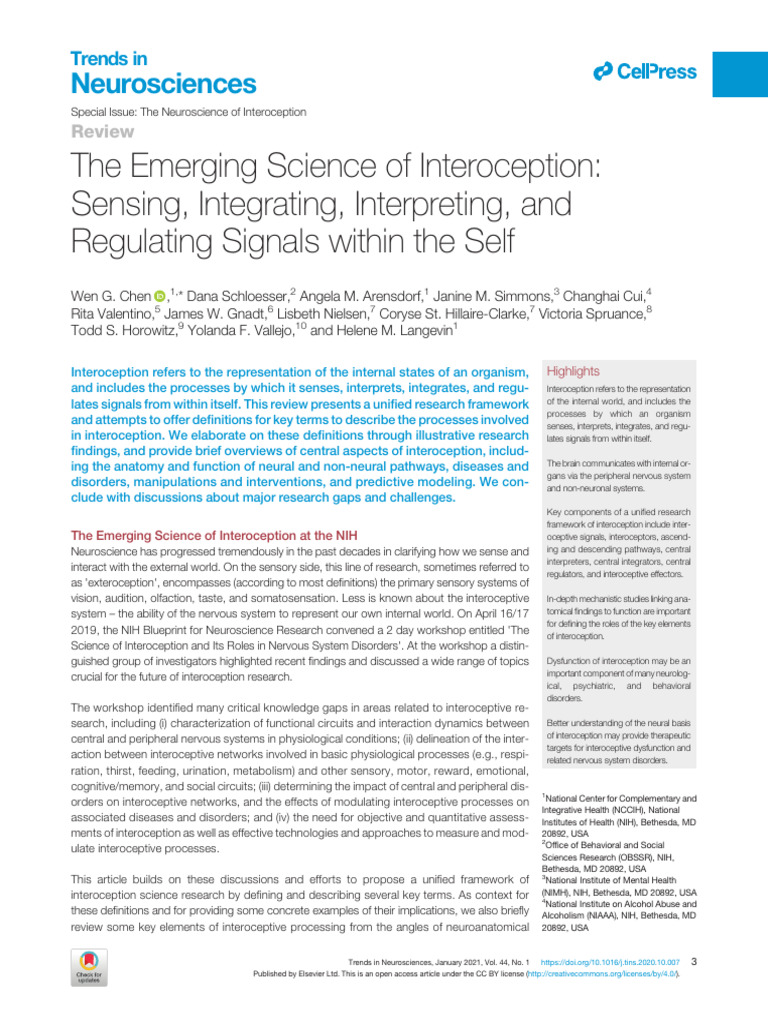 The Emerging Science of Interoception | PDF