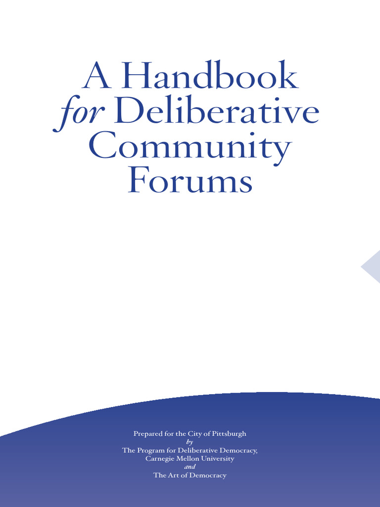 Community Forum Handbook | PDF