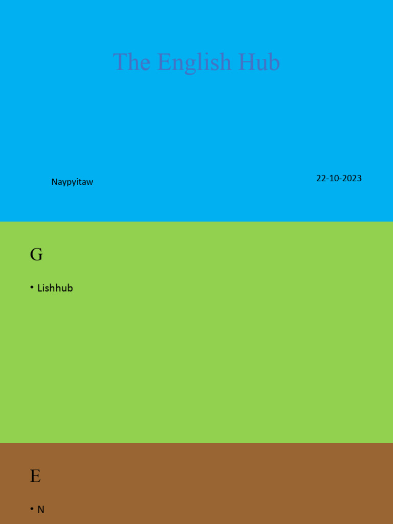 The English Hub | PDF