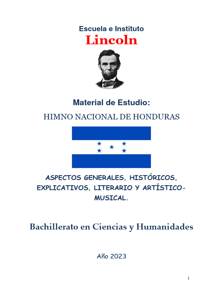Manual Himno Nacional Onceavo Grado 2023-1 | PDF
