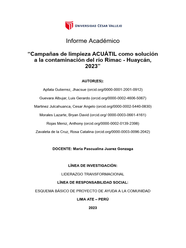 Esquema Basico de Proyecto de Ayuda A La Comunidad | PDF