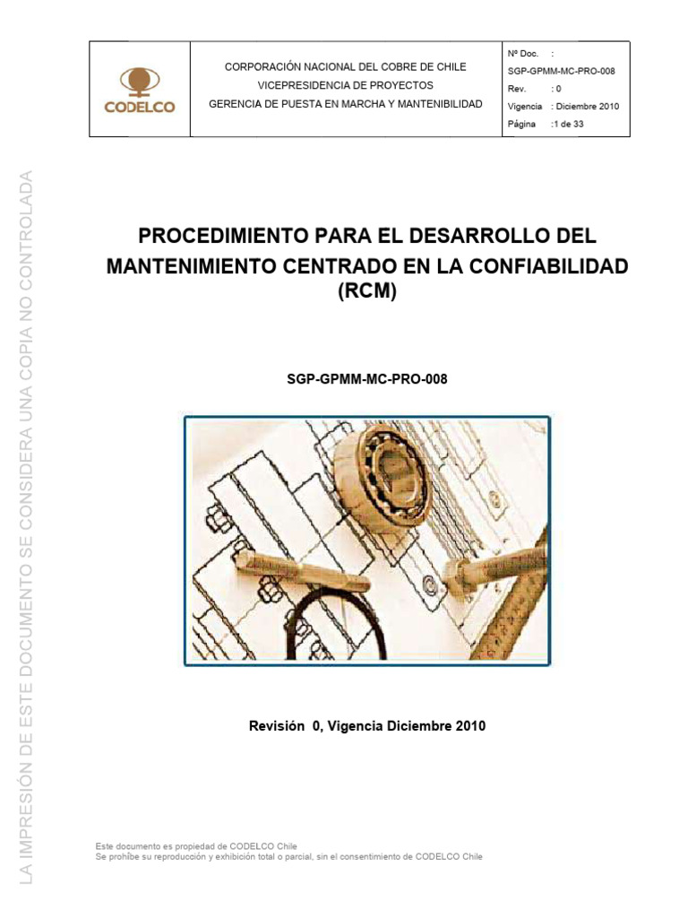 Procedimiento RCM | PDF | Ingeniería