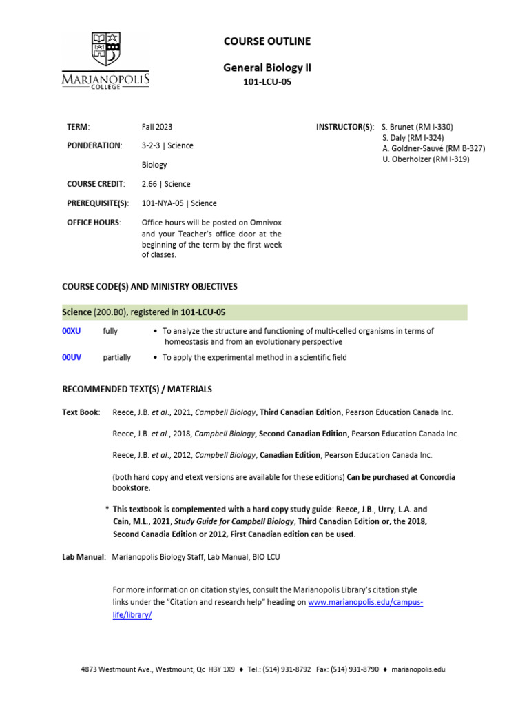 Course Outline | PDF