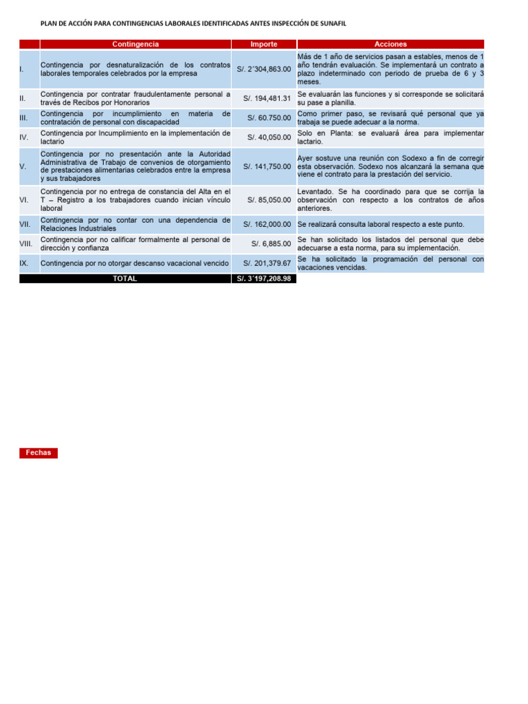 Adecuación SUNAFIL | PDF