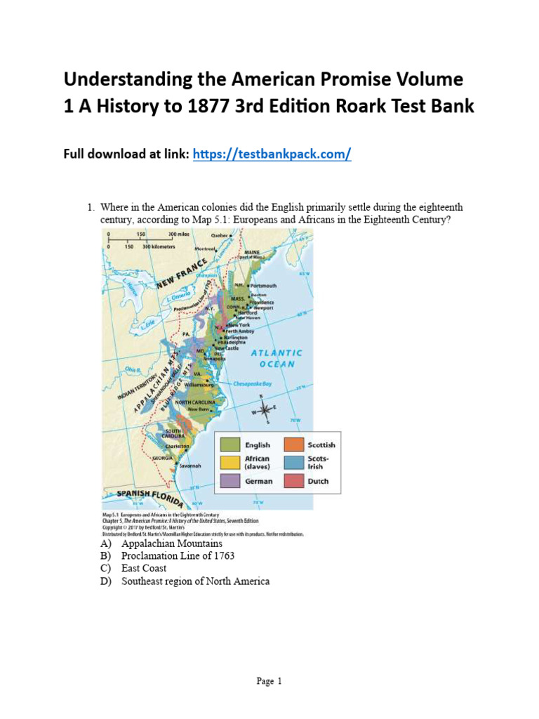 Understanding The American Promise Volume 1 A History To 1877 3rd ...