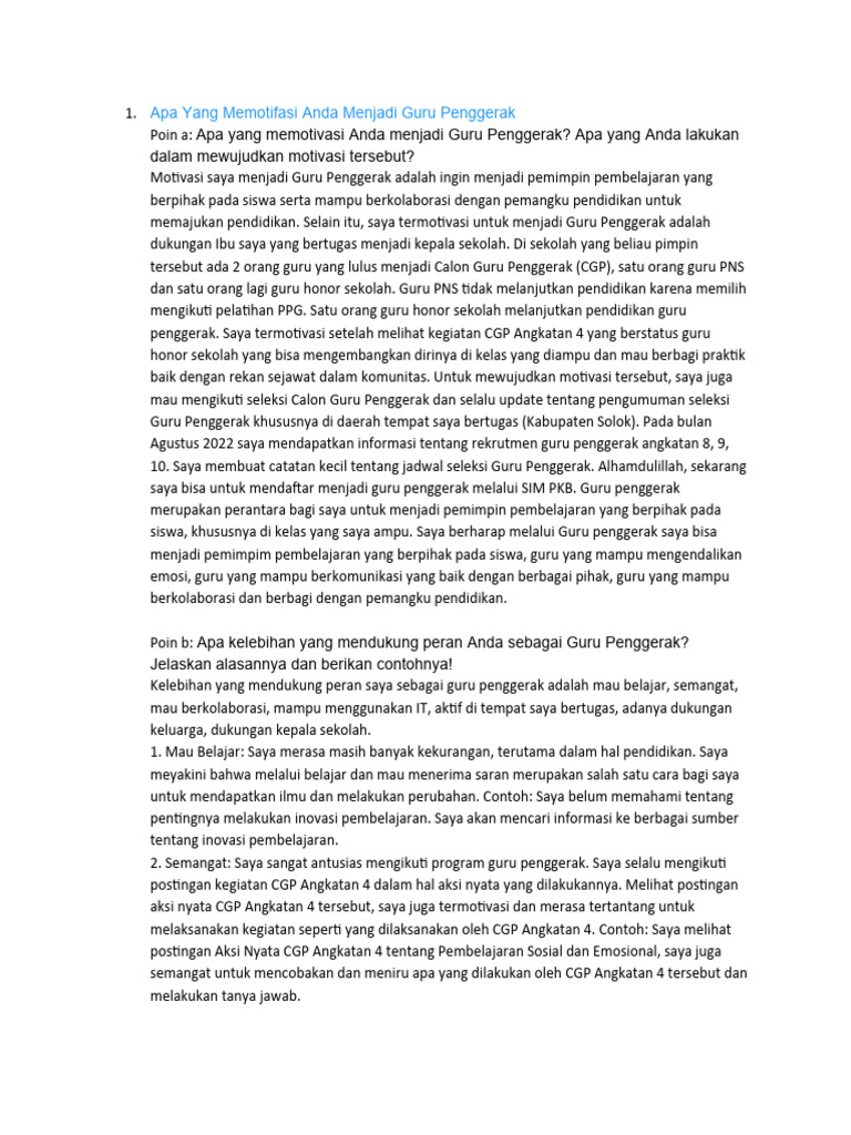 Esai - Selesksi CGP A-8 | PDF