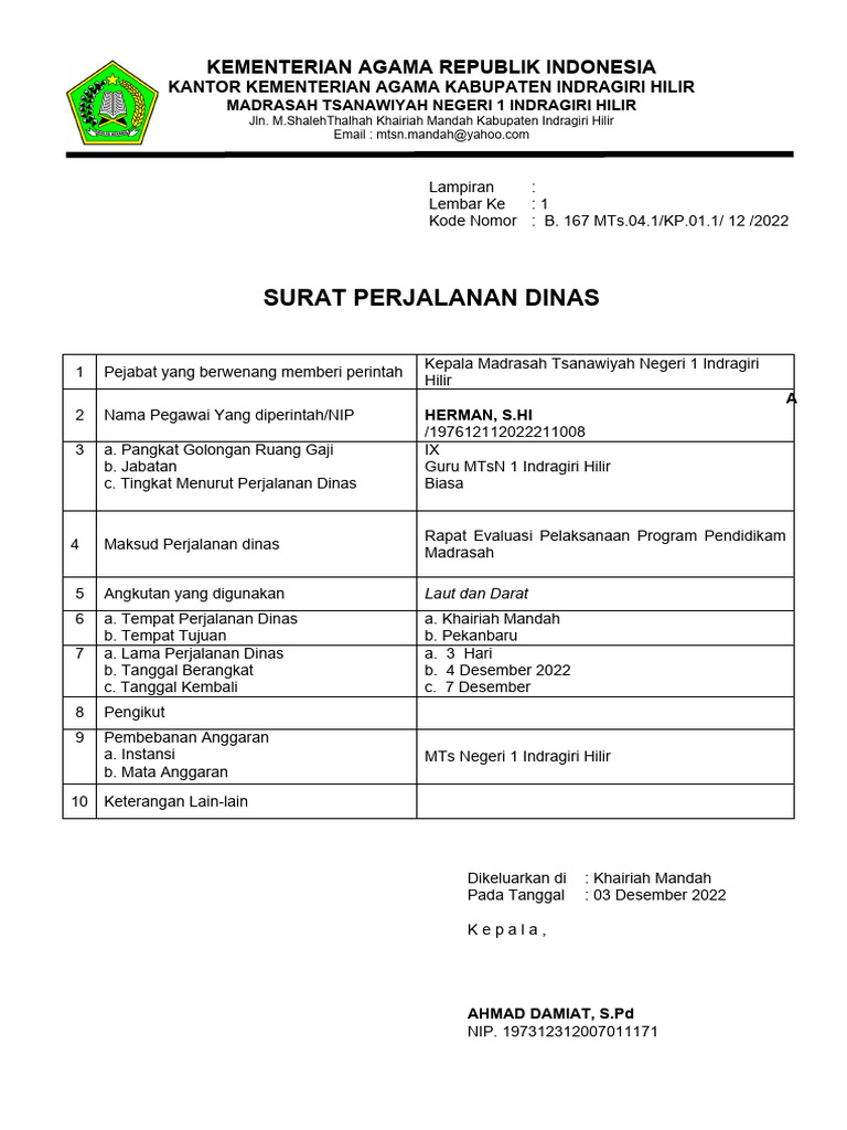 Contoh SPD | PDF