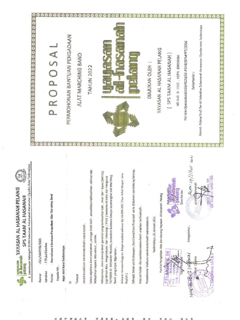 Pengajuan Proposal Marching Band | PDF