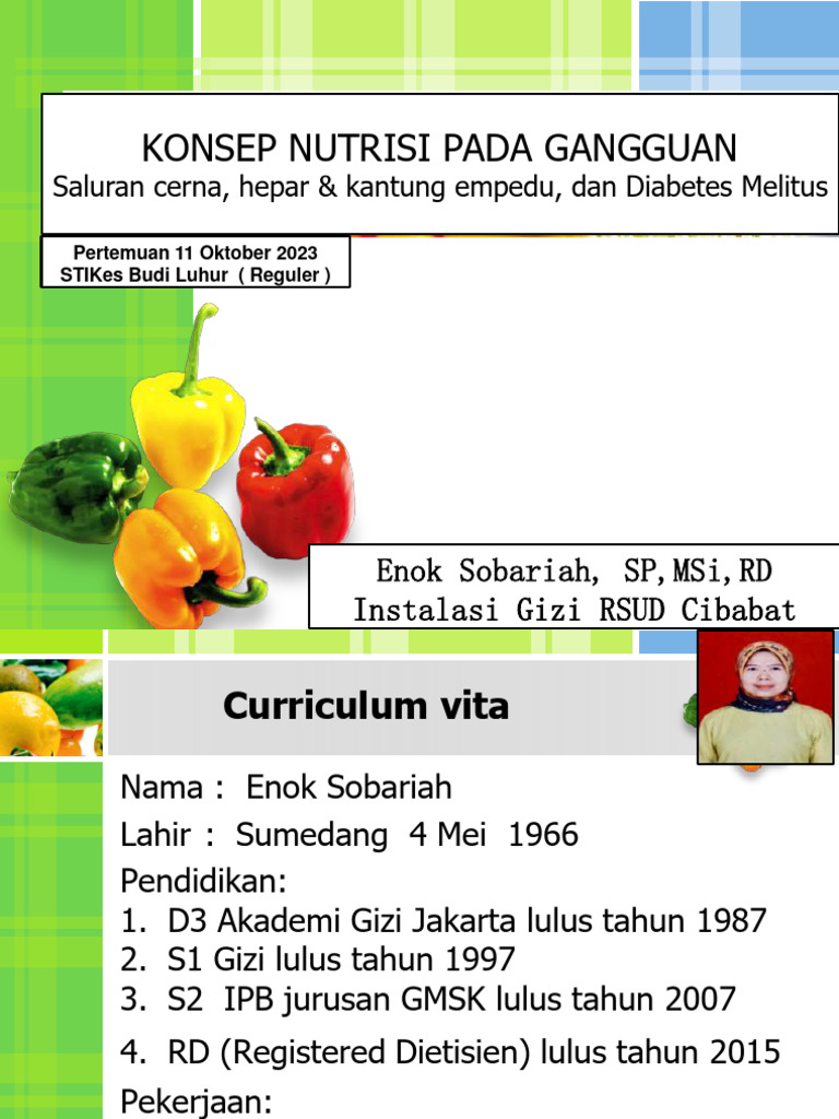 KONSEP NUTRISI PD SALCER, HATI DAN DMi 6 Sep 2023 | PDF