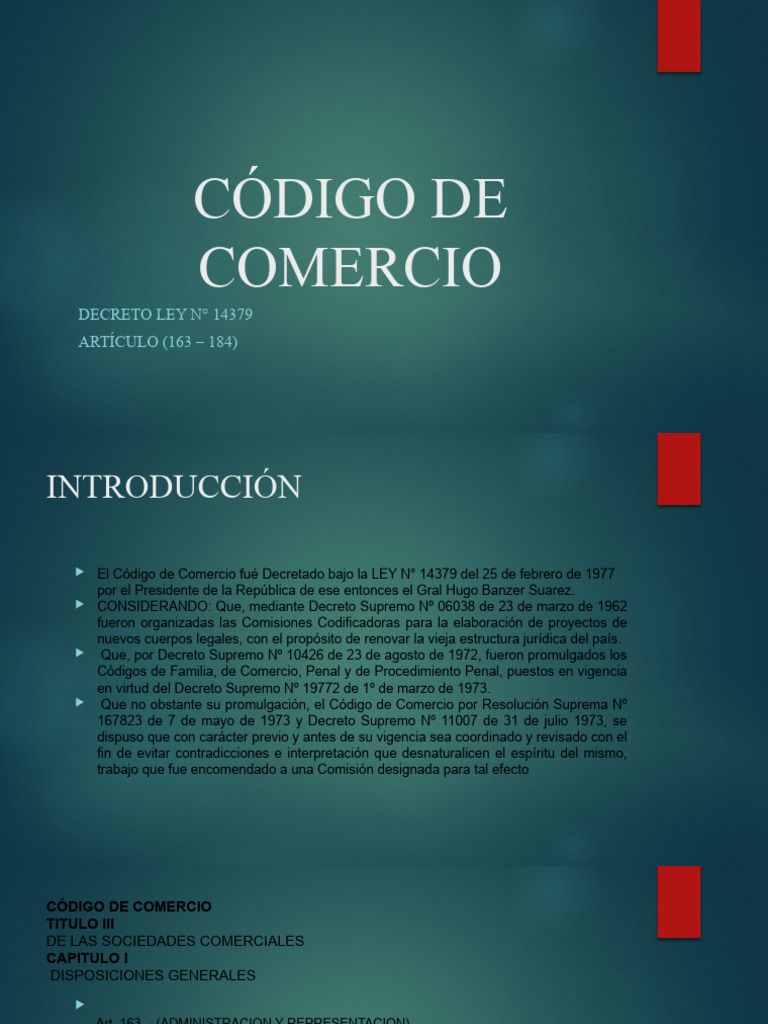 Código de Comercio | PDF
