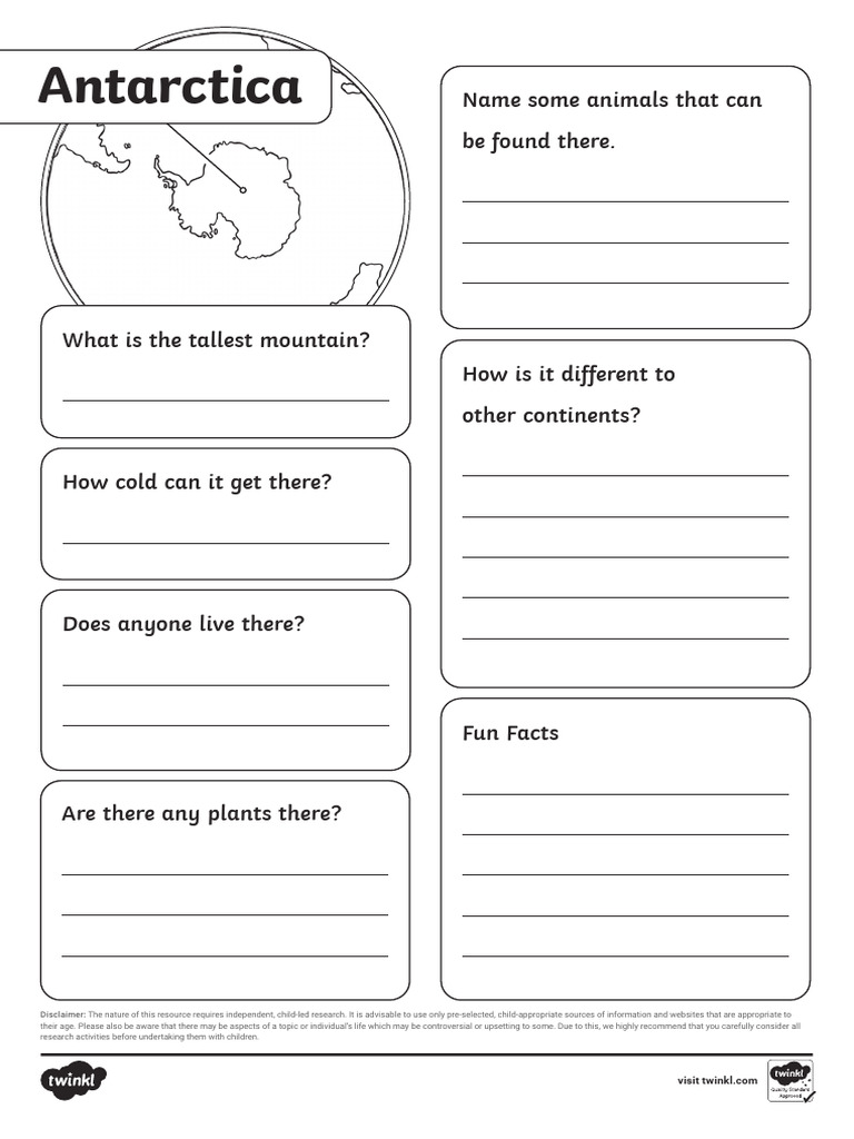 Antarctica Fact File Template | PDF