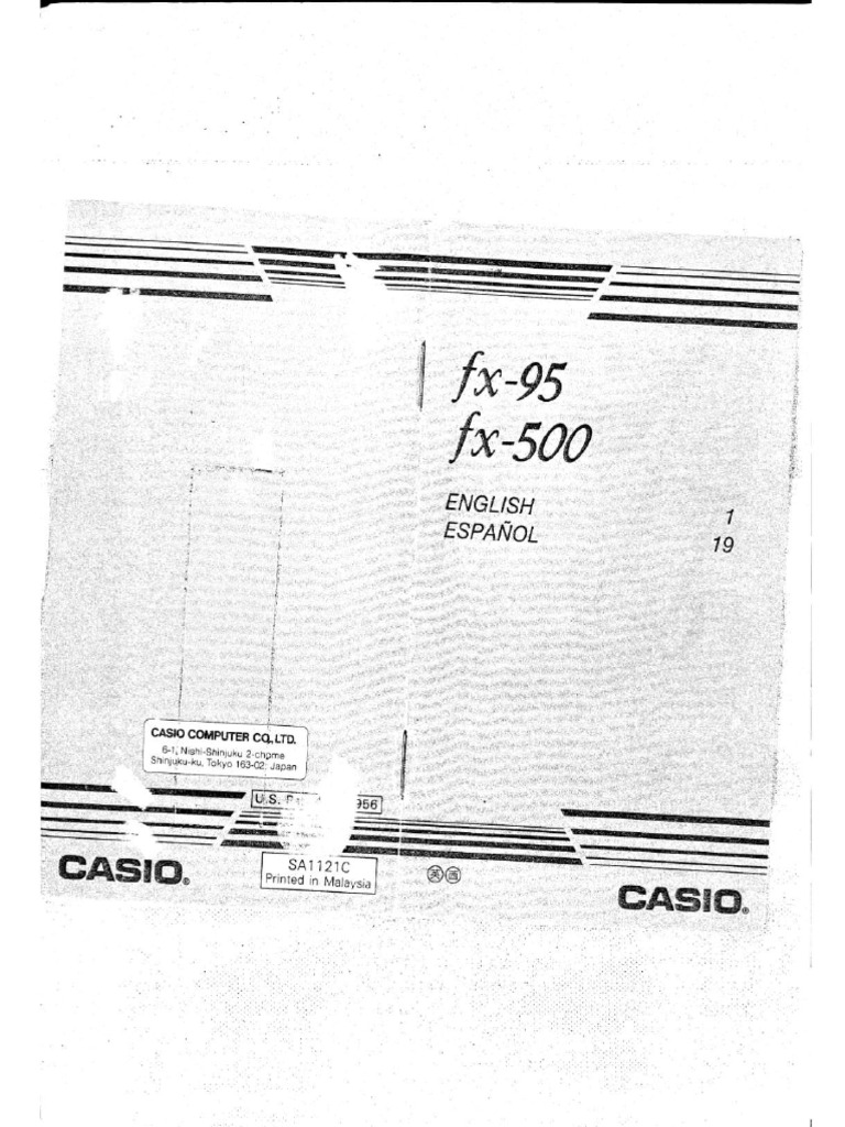 Casio fx95 | PDF