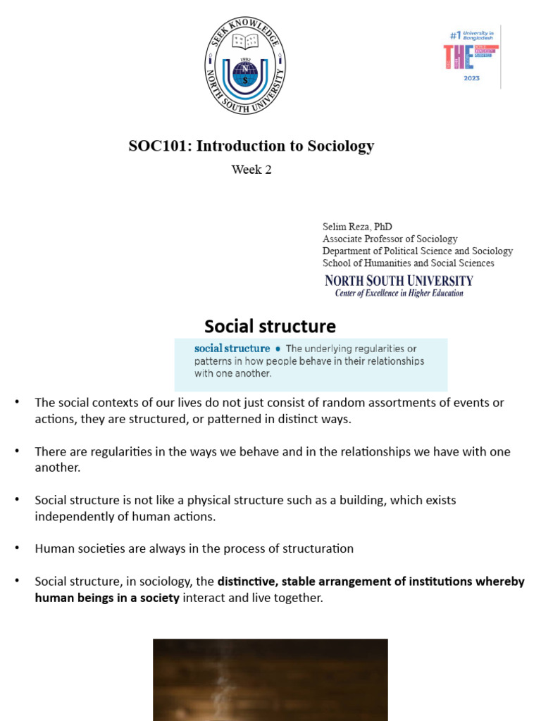 SOC101 lecture slides week 2 | PDF