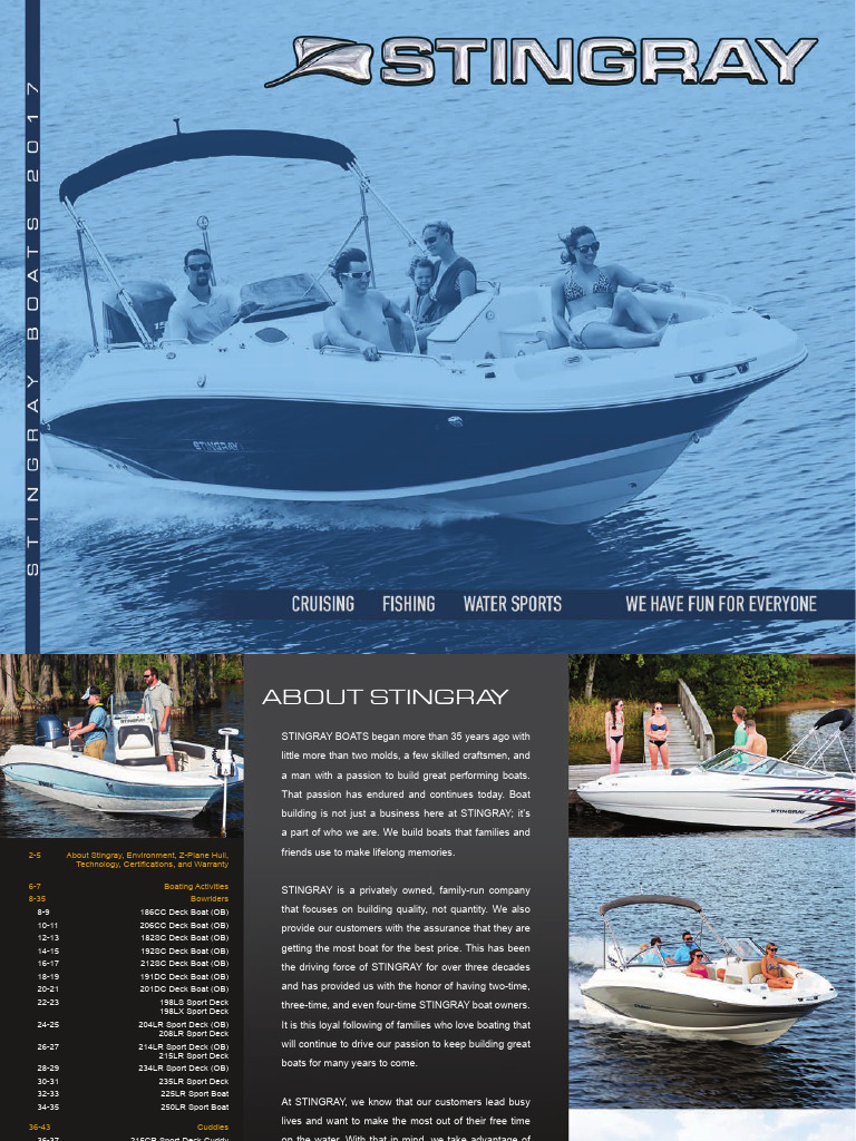 Stingray Boats 2017 Model Brochure 4 | PDF | Recycling | Computer Aided ...