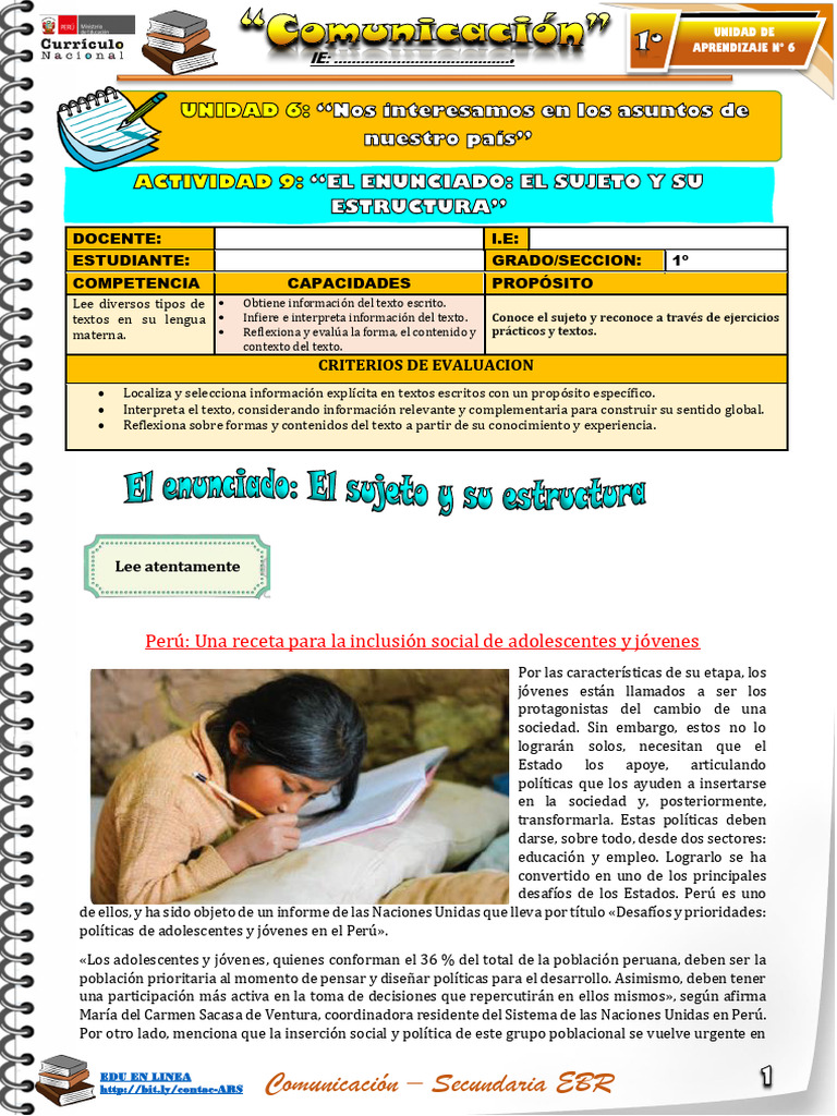 1°act 9 Com U6 Sem 05 - 2023 | PDF