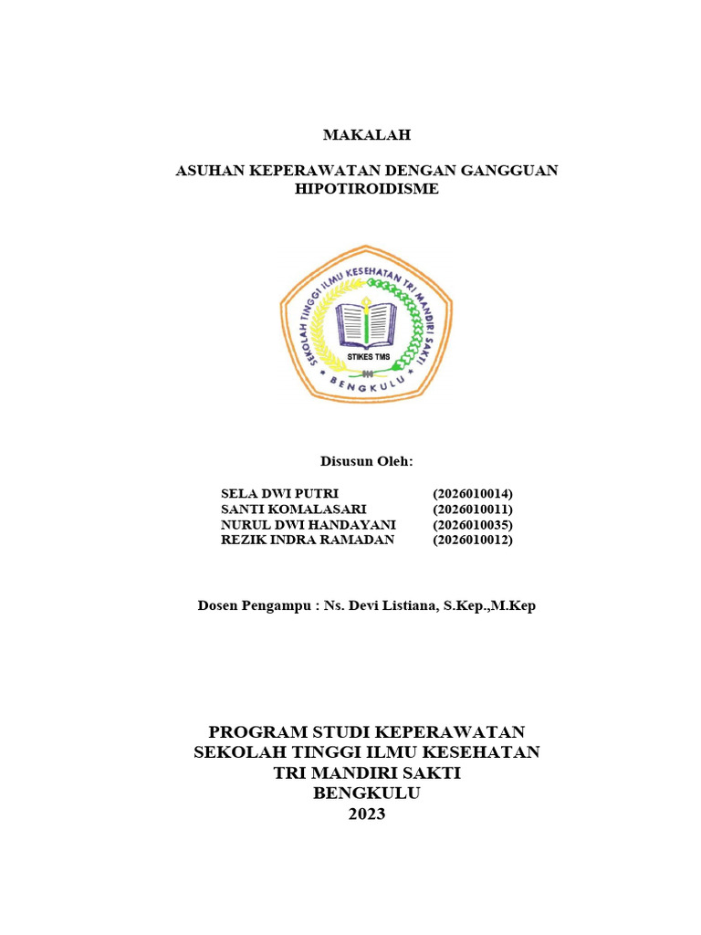 Makalah Askep - Hipotiroidisme | PDF