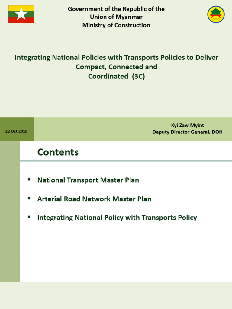 Integrating National Policies With Transports Policies (3C) | PDF