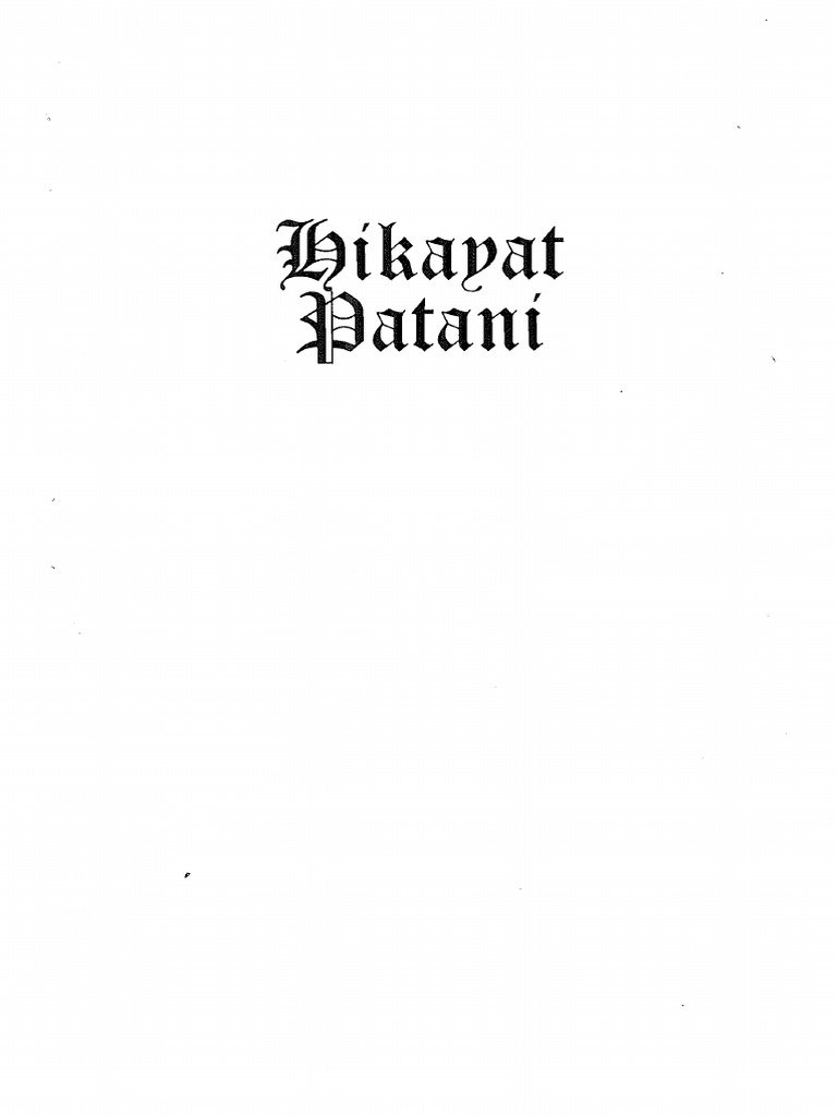 Hikayat Patani Pdf Pdf