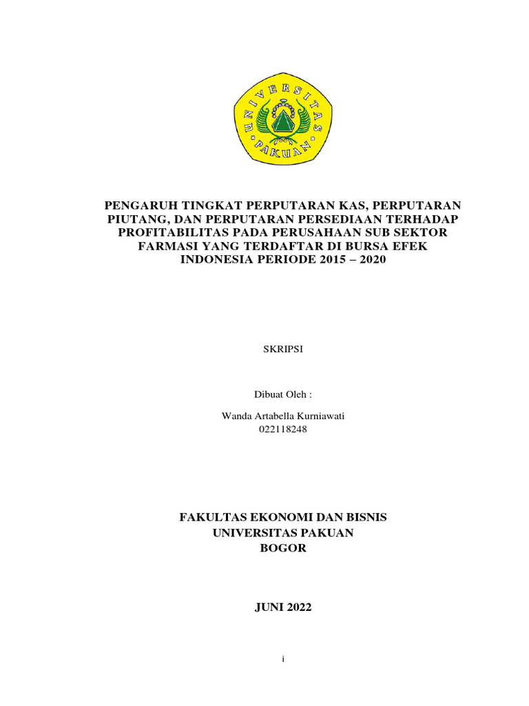 Pengaruh Tingkat Perputaran Kas, Perputaran | PDF