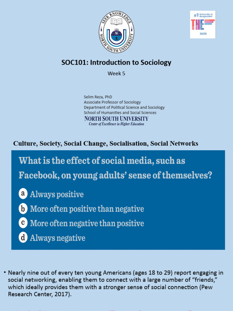 Soc101 Lecture Slides Week 4 Pdf Social Media Popular Culture
