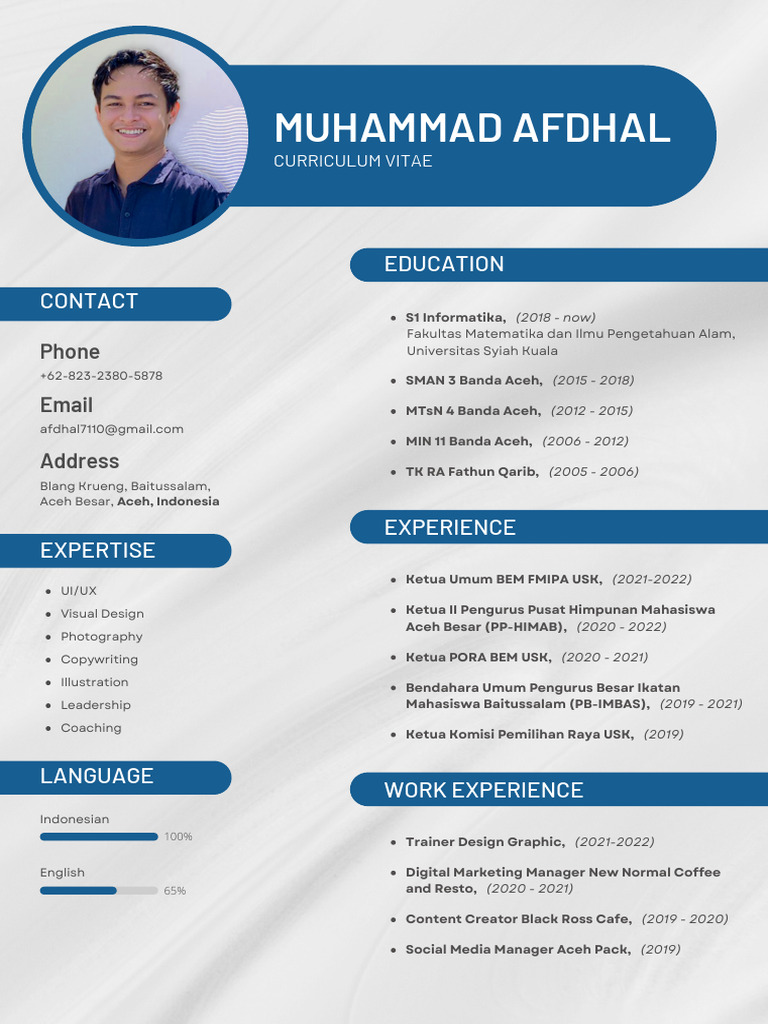 CV Muhammad Afdhal | PDF