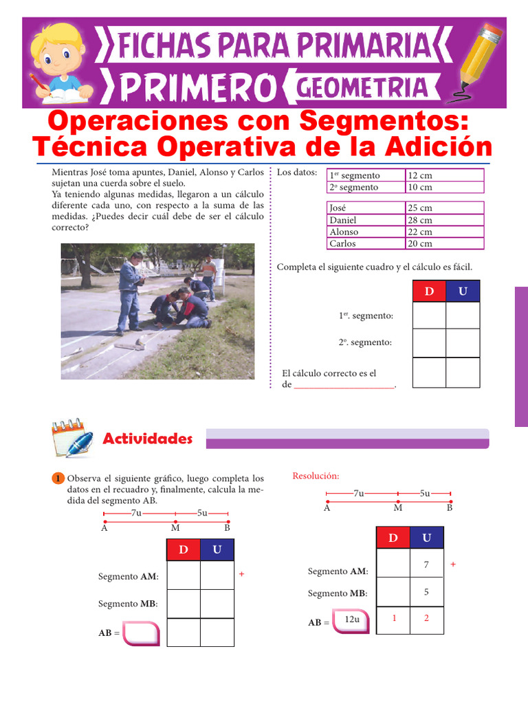 Técnica Operativa de La Adición de Segmentos para Primero de Primaria | PDF