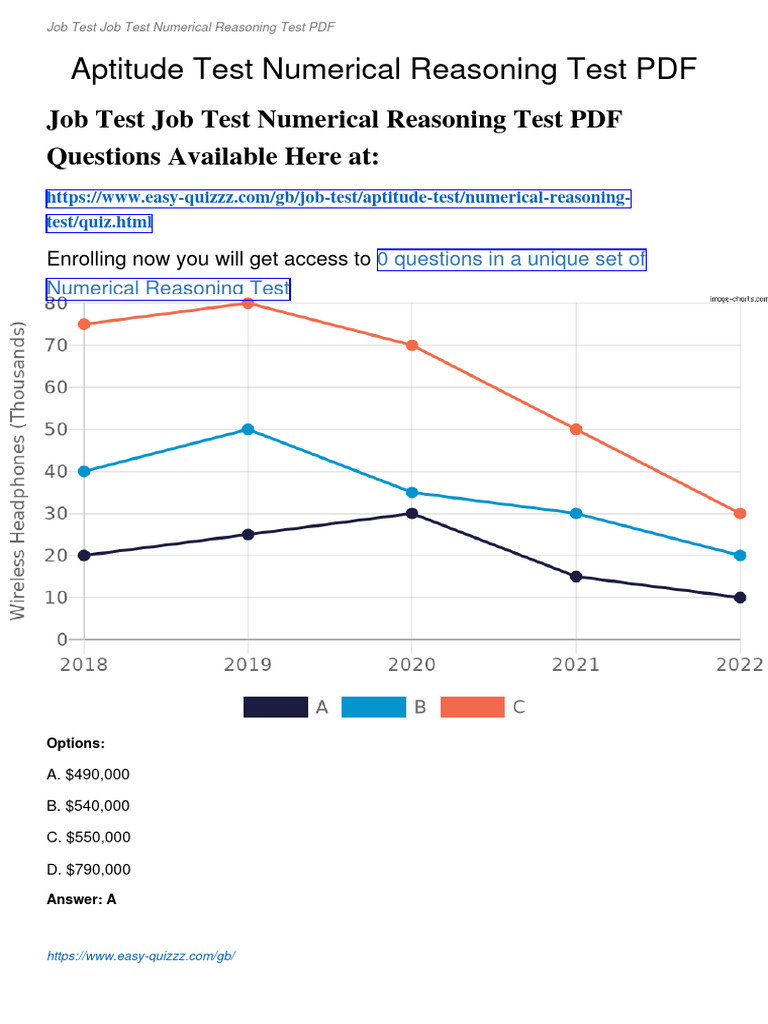 Numerical Reasoning Test | PDF