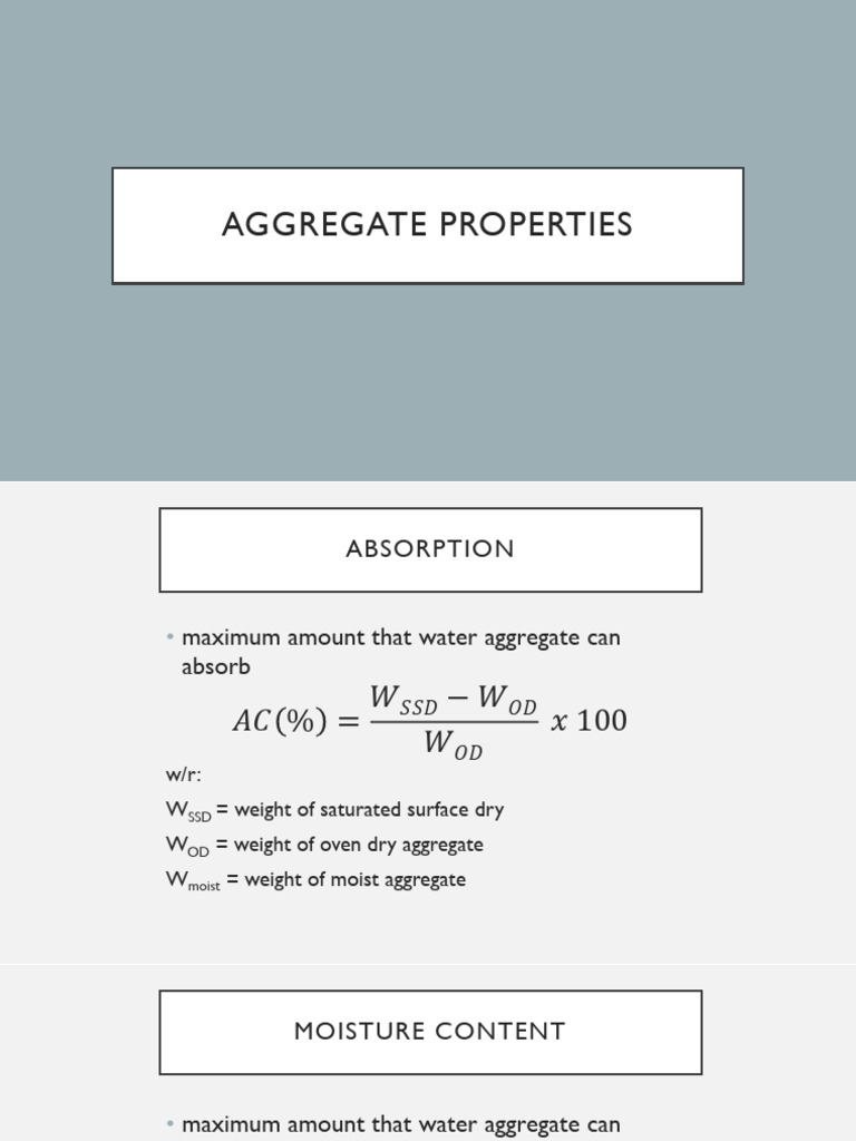 Aggregate Properties | PDF
