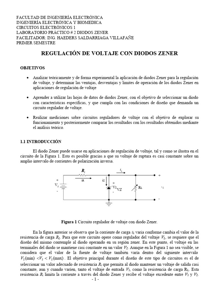 Lab Zener | PDF | Diodo | Electromagnetismo