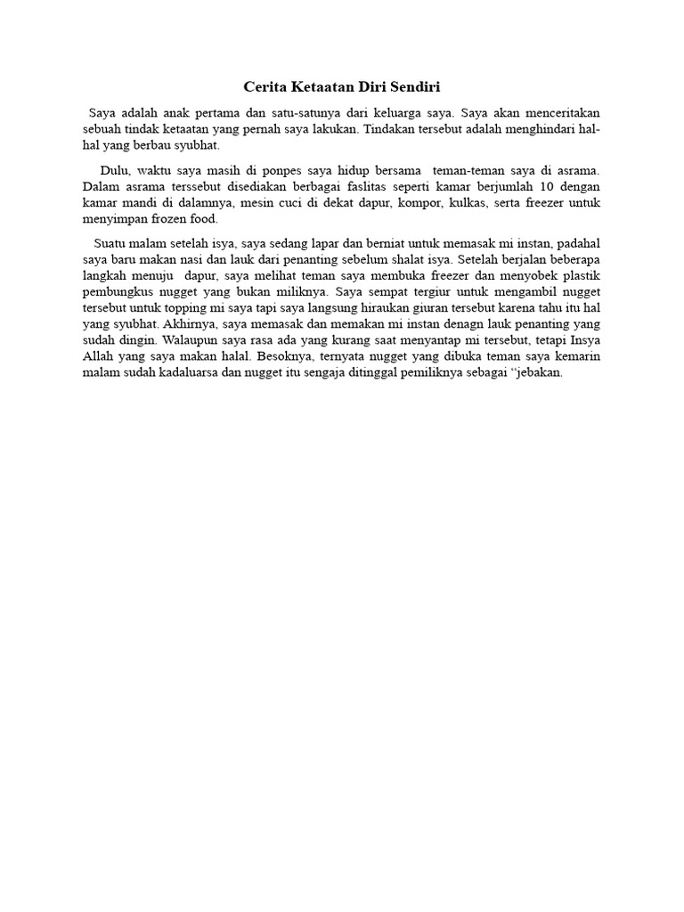 Ketaatan Menghindari Hal Syubhat | PDF | Memasak, Makanan, & Anggur