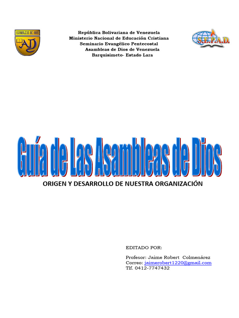 Guia Asambleas de Dios 1 - 075016 | PDF