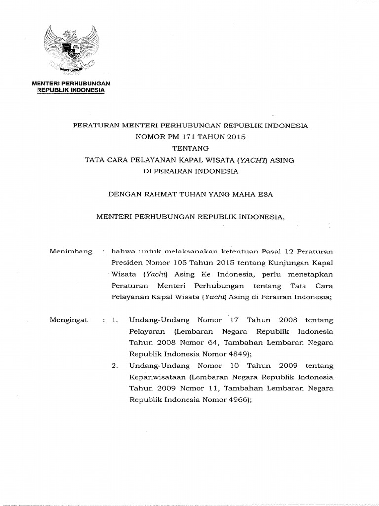 PM 171 Tahun 2015 | PDF