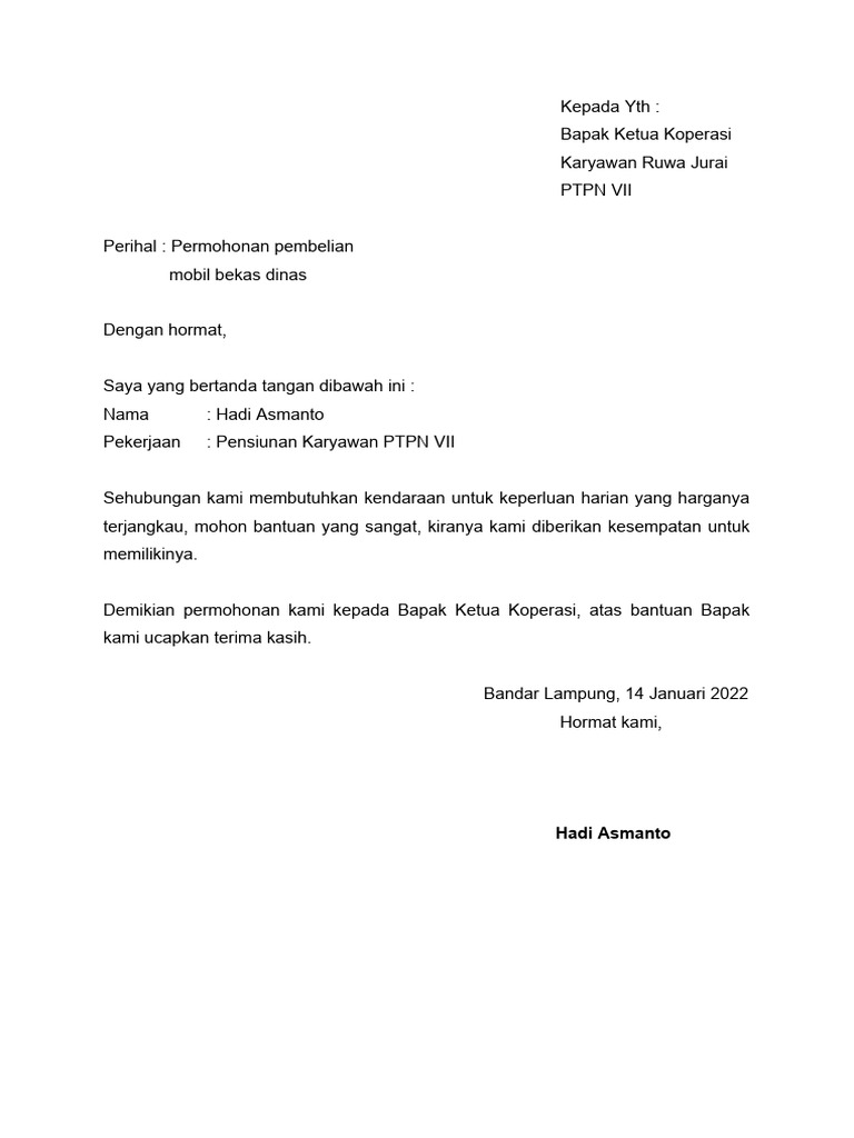 Kepada Yth | PDF | Pengelolaan Keuangan & Uang | Hukum