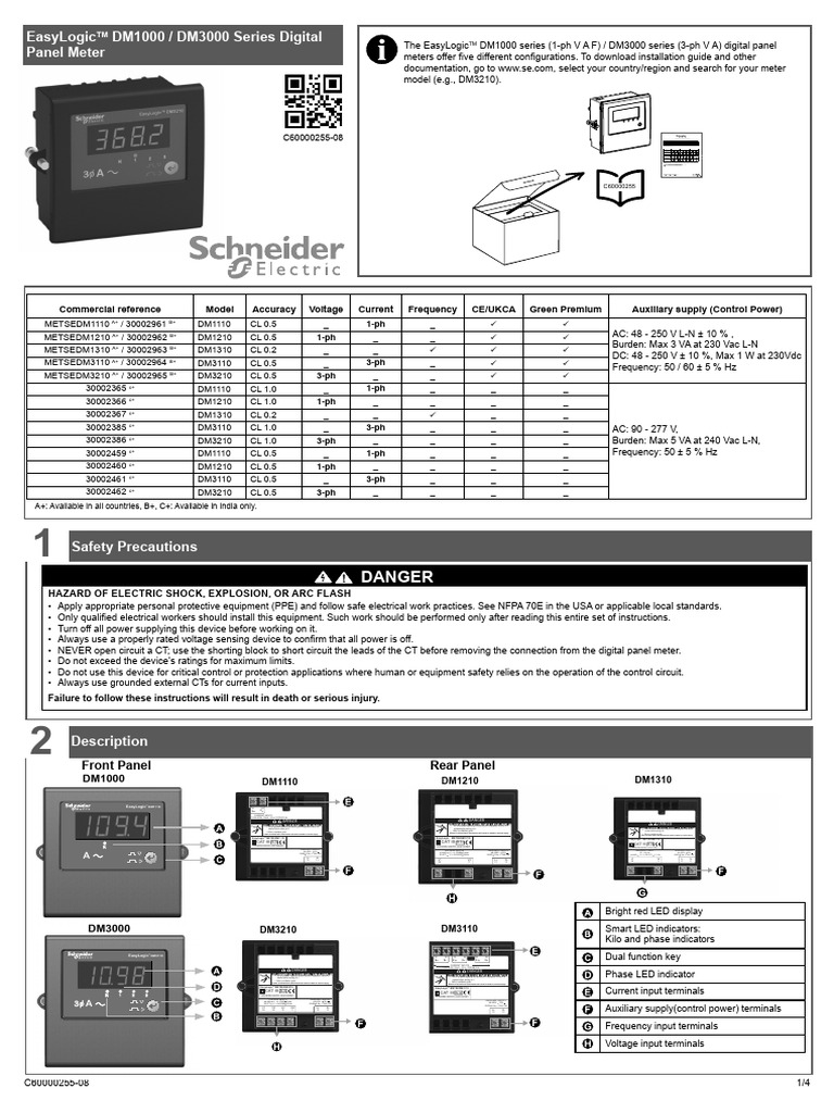 Panel Meter | PDF | Alternating Current | Fuse (Electrical)