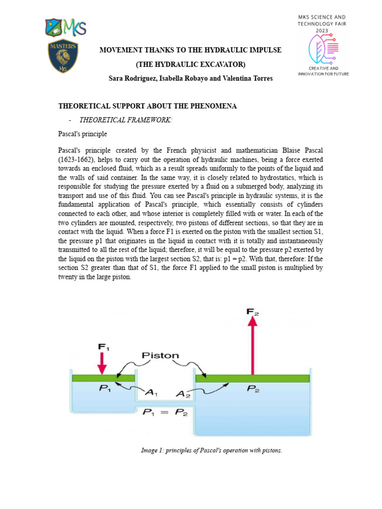 Hydraulic Excavator Experiment For Kids Pdf Physical Sciences