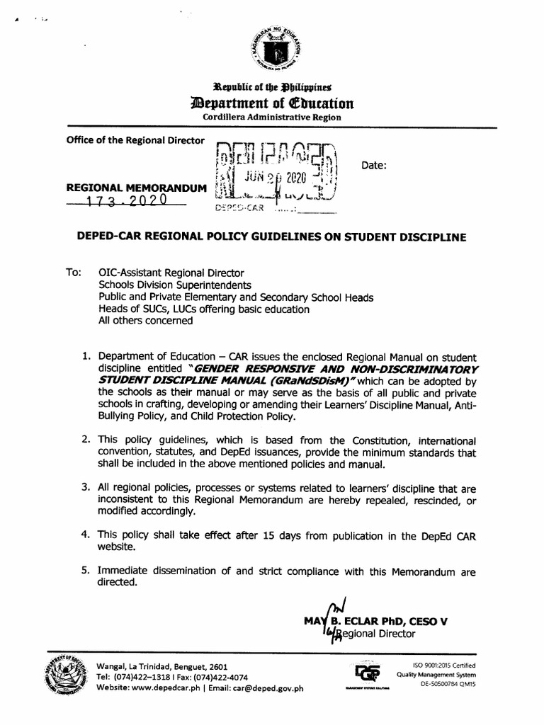 RM No. 173 S. 2020 | PDF