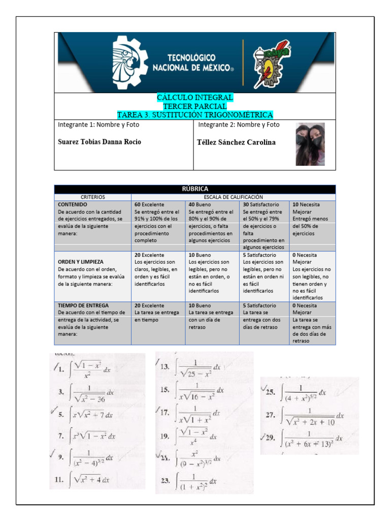T3 3P Cint Sustitucion Trigonometrica | PDF