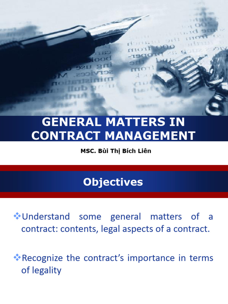 Chapter 2 - General Matters in CM | PDF