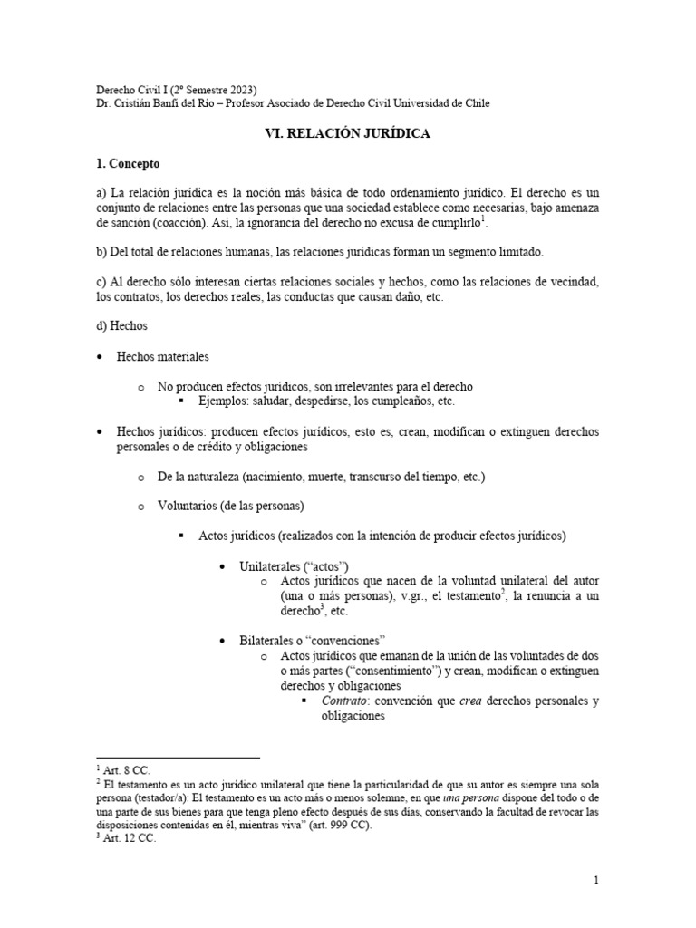 Apunte 6 Relaci N Jur Dica | PDF