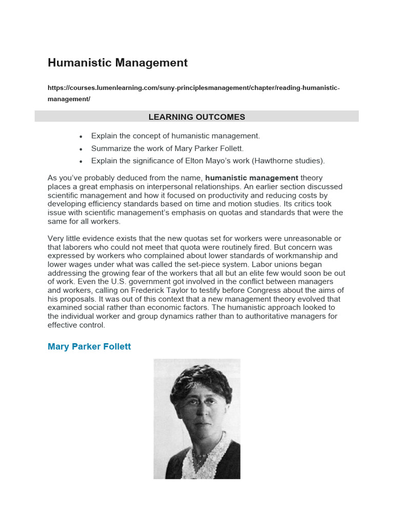 Humanistic Management | PDF