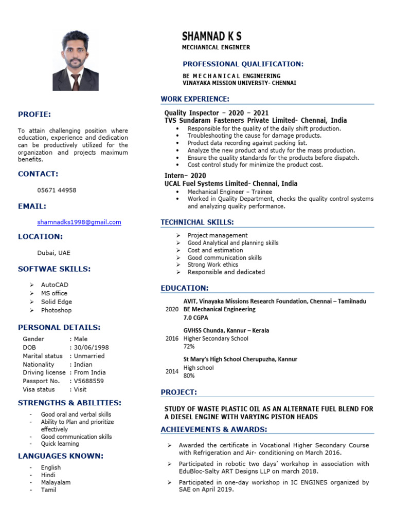 Shamnad KS CV | PDF Shamnad KS CV | PDF