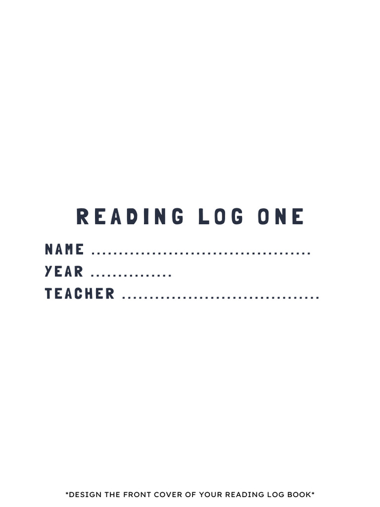 Reading Journal - Free Printable Booklet For Schools | PDF