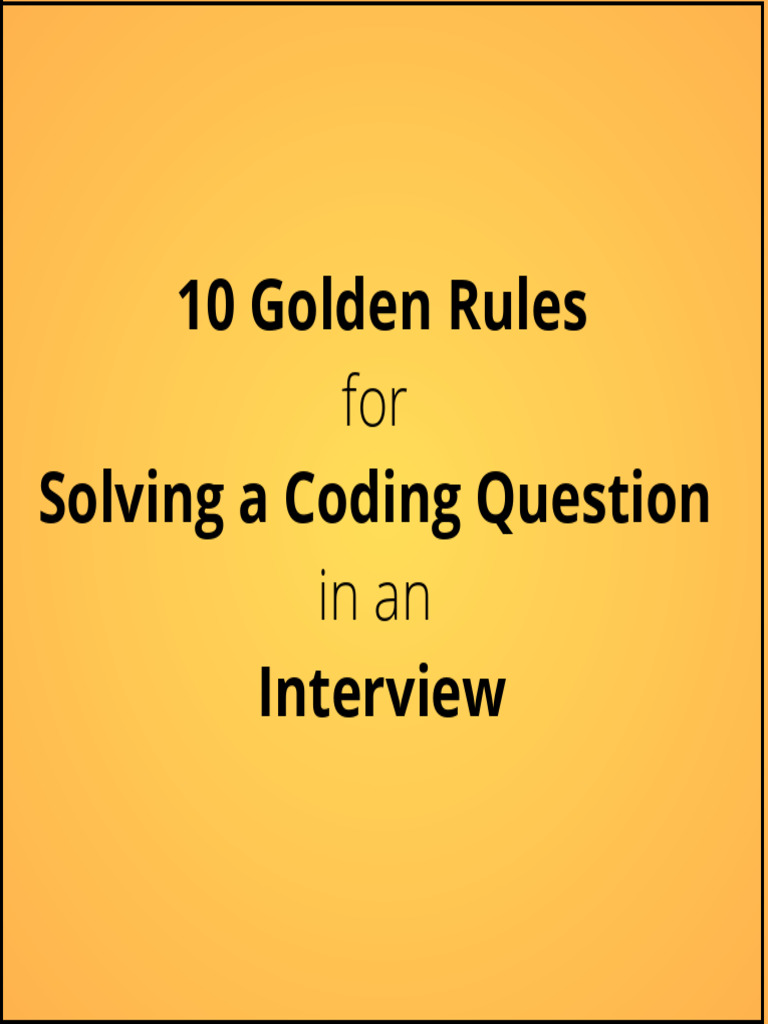 10 Golden Rules Pdf