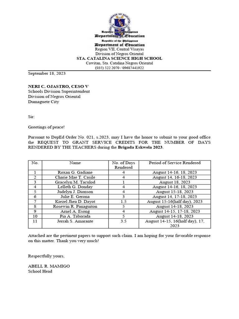 Request To Grant Service | PDF