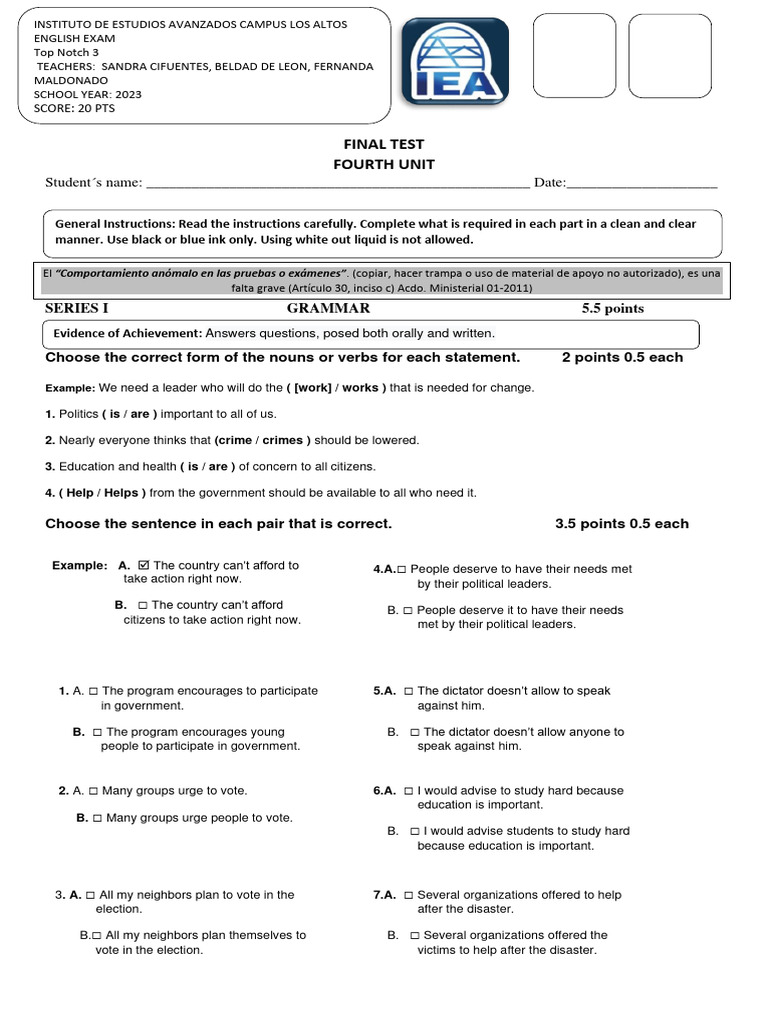 TN3 Final Iv Unit - Iv Bach.23 | PDF | Career & Growth | Social Science