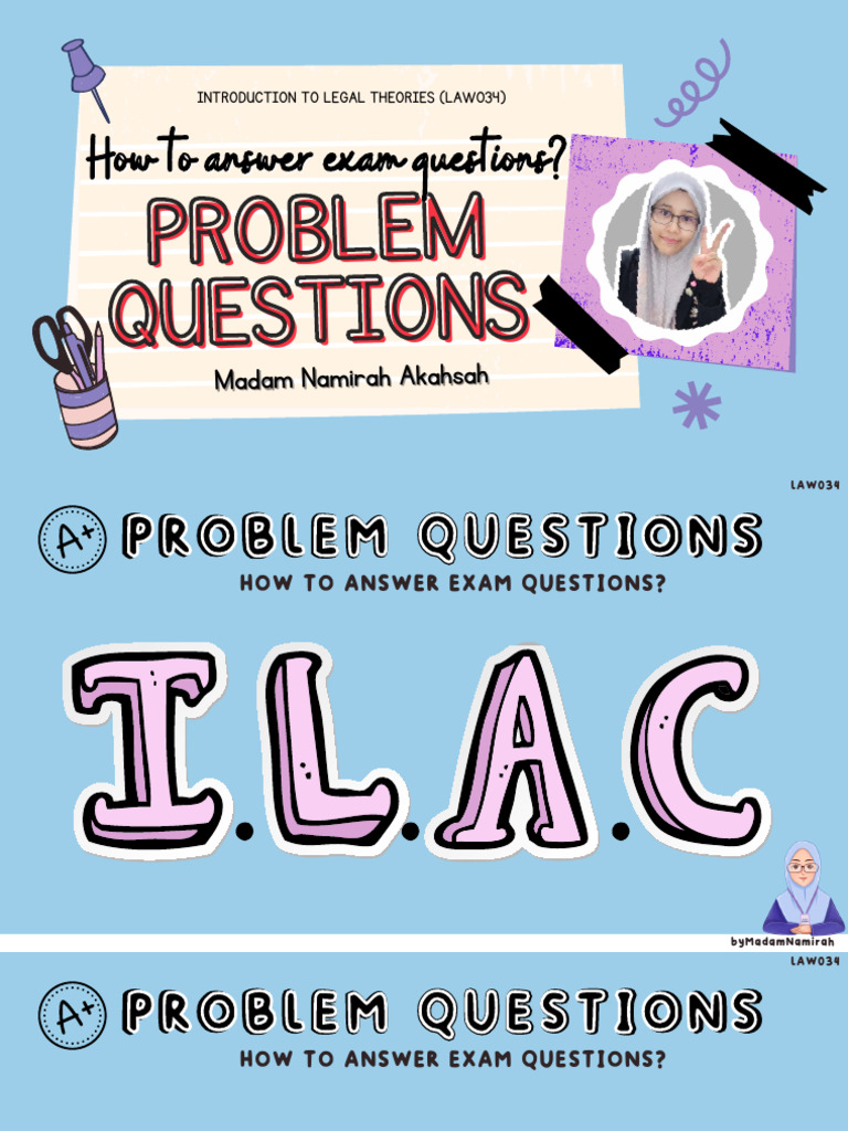 How To Answer Problem Questions (LAW034) | PDF