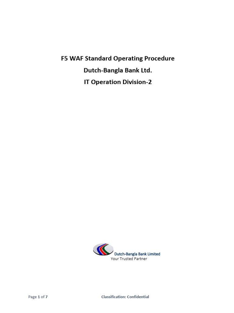 F5-Waf Sop V3 | PDF