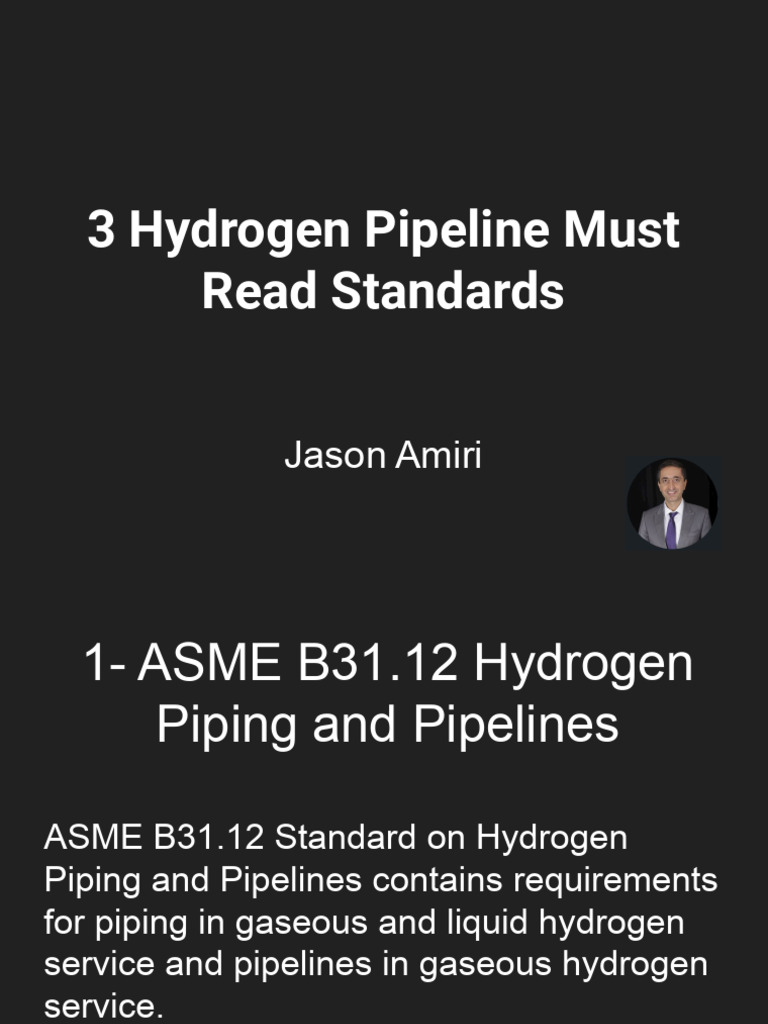 Hydrogen Piping and Pipeline Standards | PDF
