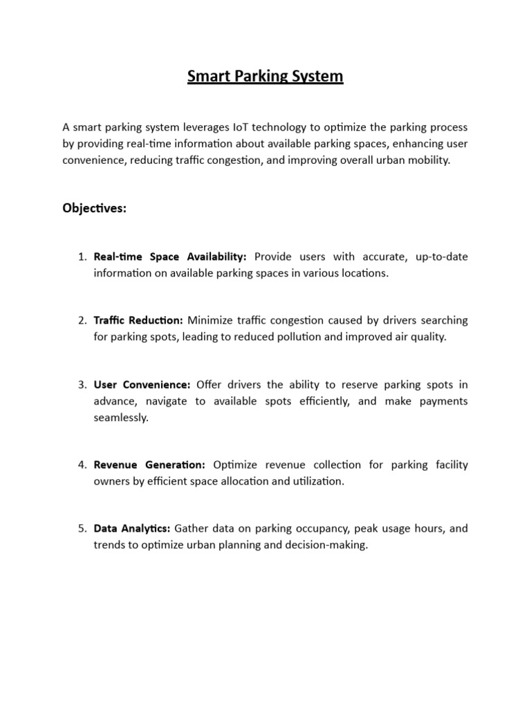 Smart Parking System | PDF